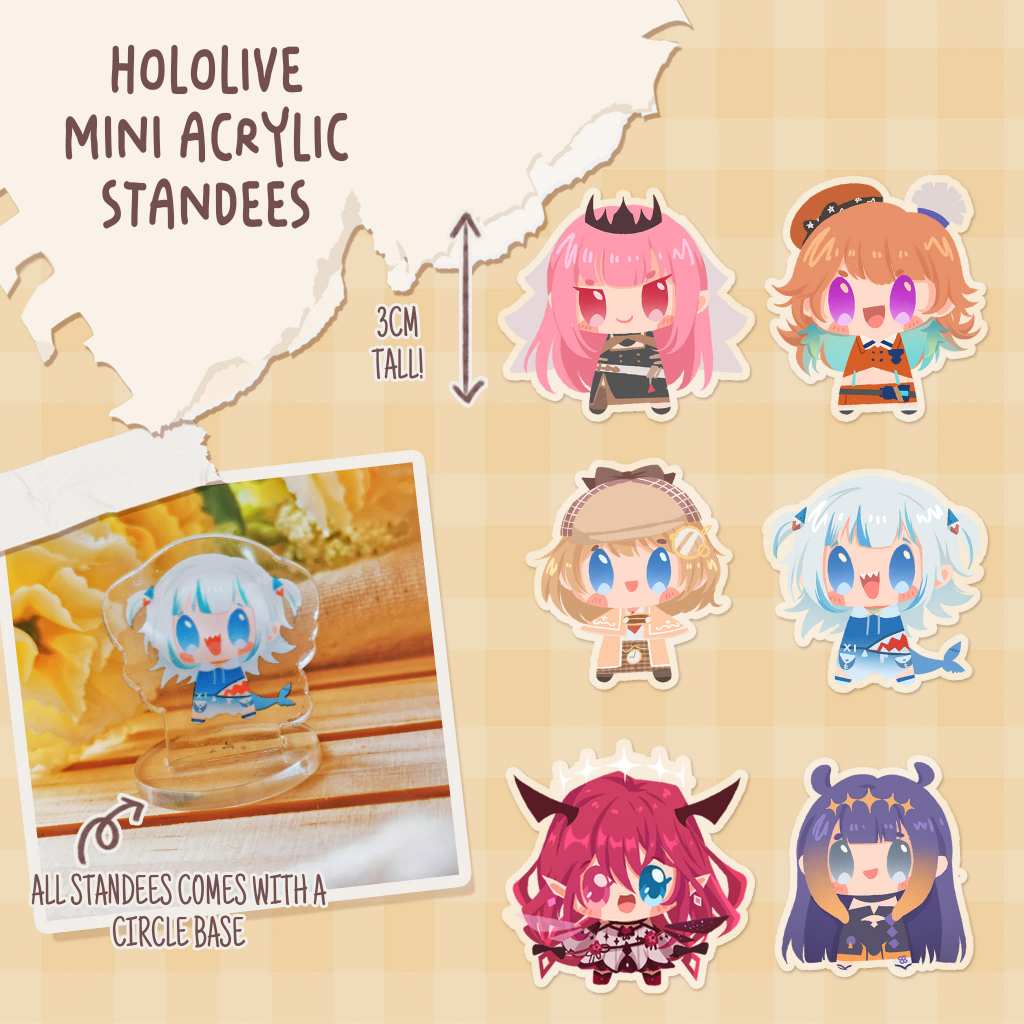 Hololive HoloMyth & IRYS Mini Chibi Acrylic Standee | Shopee Malaysia