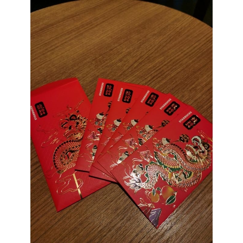 Starbucks cny 2024 zodiac dragon Ang pao red packet | Shopee Malaysia