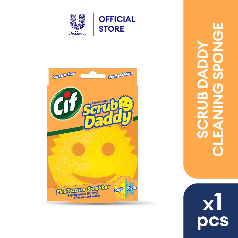 Cif Scrub Daddy - Yellow - Household Multipurpose Odor-Resistant ...