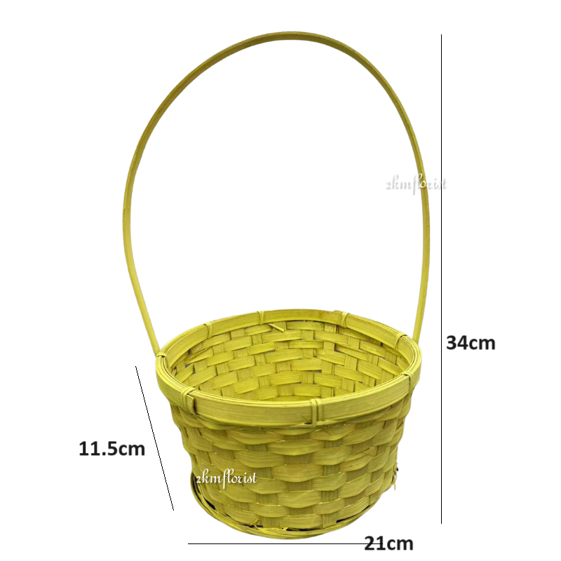 BASKET FRUIT with handle Hamper Rattan Basket Bakul Rotan Buluh ...