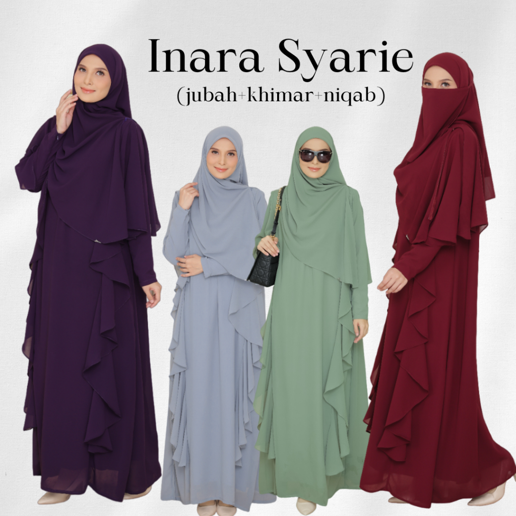 [FAST SELLING] Hanna Mirae Inara Syarie Jubah Chiffon Design Moden FREE ...