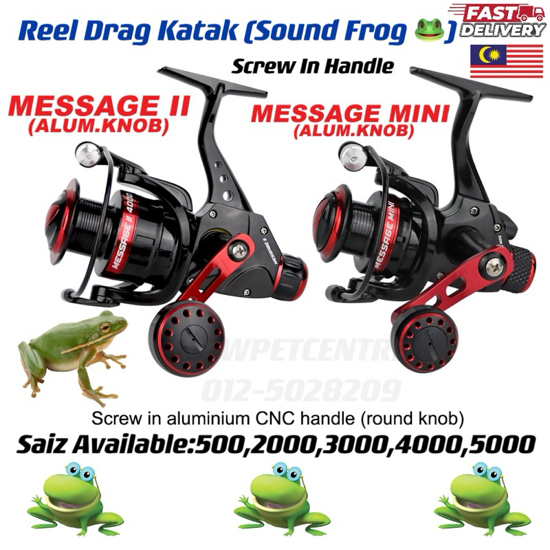 Tomman reel Message ll Alum Knob & mini ..Sound Frog reel | Shopee Malaysia