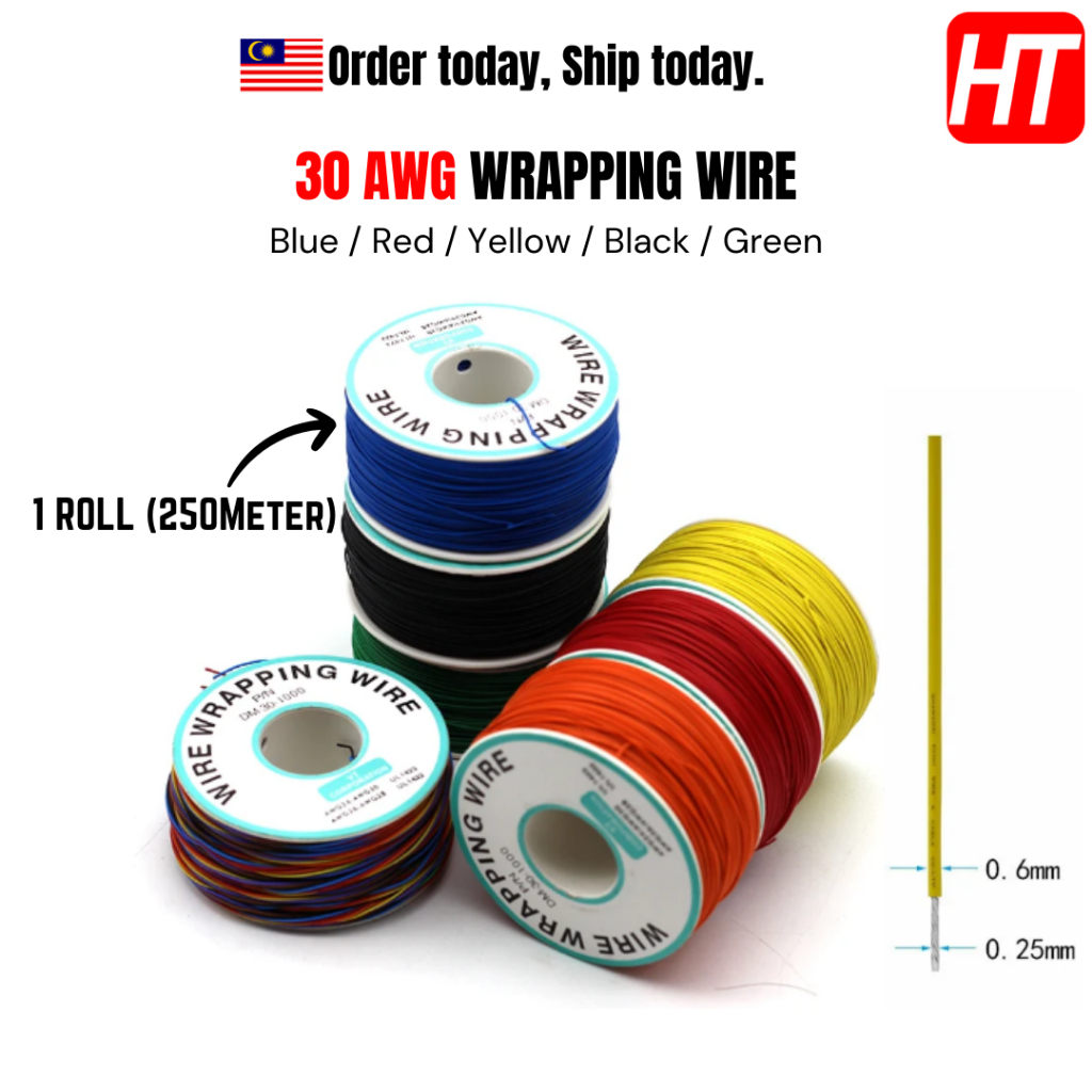 [1Roll] 250-Meter 30AWG Insulation Wrapping Wire P/N B-30-1000 250M ...
