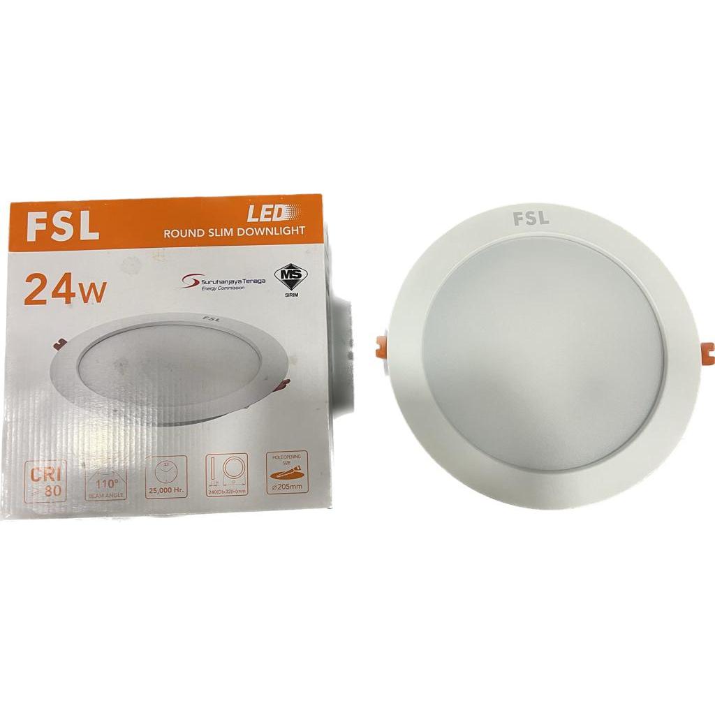 FSL LED DOWNLIGHT ROUND 4" 12W, 6" 18W, 8" 24W ROUND SIRIM APPROVAL 6500K, 4000K, 3000K ...