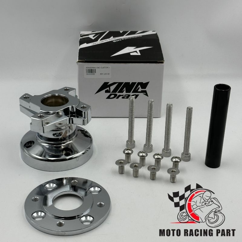 KING DRAG CNC CUSTOM HUB ADAPTER V2 CHROME FOR Y15ZR | Shopee Malaysia