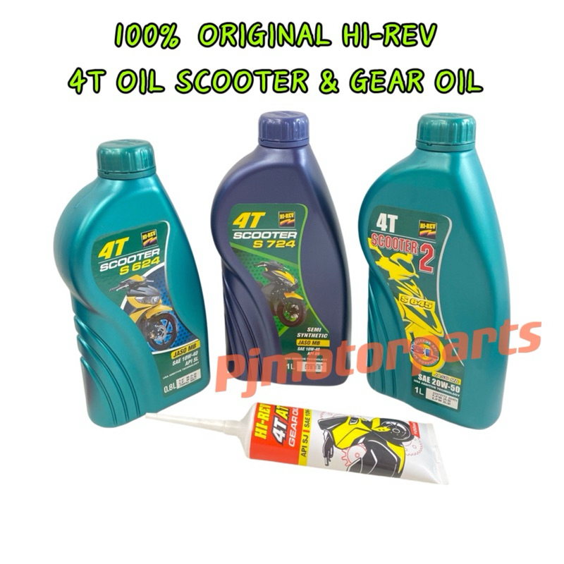 (100% ORIGINAL HI-REV ) 4T SCOOTER SEMI SYNTHETIC S 724 645 624 HIREV ...