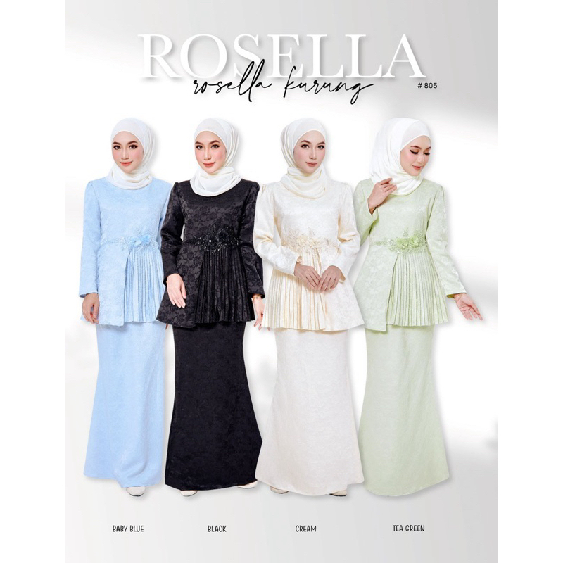 (S-XL) ROSELLA KURUNG MODERN BAJU RAYA BRIDESMAID DINNER WEDDING ...