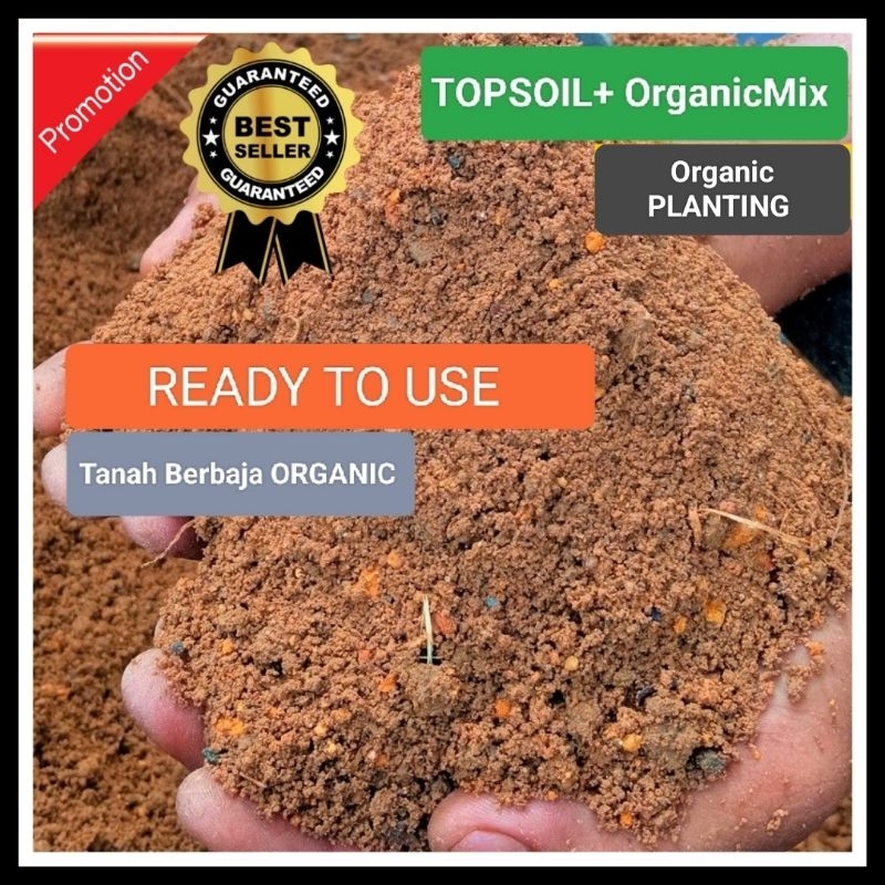 [20KG +Free 1KG] TANAH TOPSOIL AA OrganicMIX SATU GUNI | Shopee Malaysia