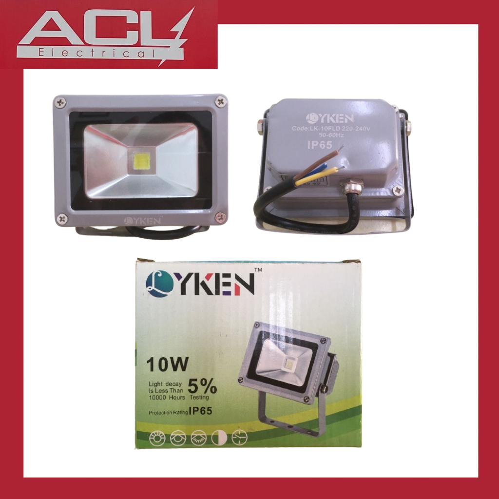 LYKEN LED FLOODLIGHT / SPOTLIGHT 10W (IP65) (DAYLIGHT / WARM WHITE ...