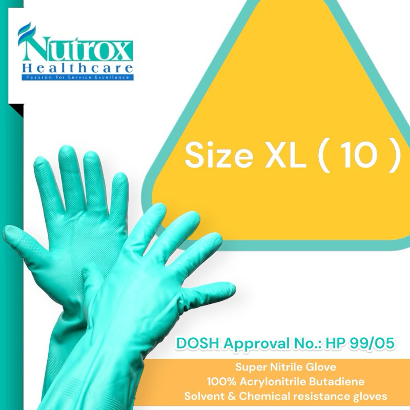 Rubberex SUPER NITRILE® 13” RNF15 Solvent & Chemical resistance gloves ...