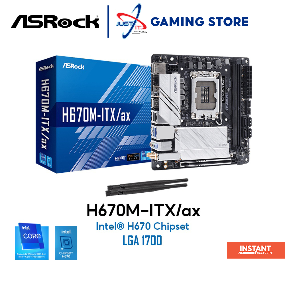 ASROCK H670M-ITX/AX DDR4 / D4 LGA1700 MOTHREBOARD | Shopee Malaysia
