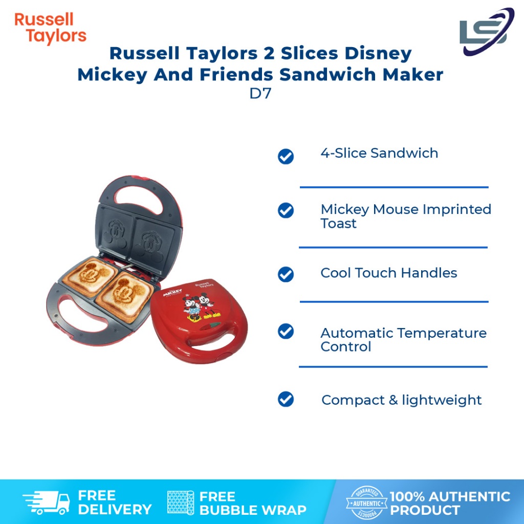 Russell Taylors 2 Slices Disney Mickey And Friends Sandwich Maker D7 ...