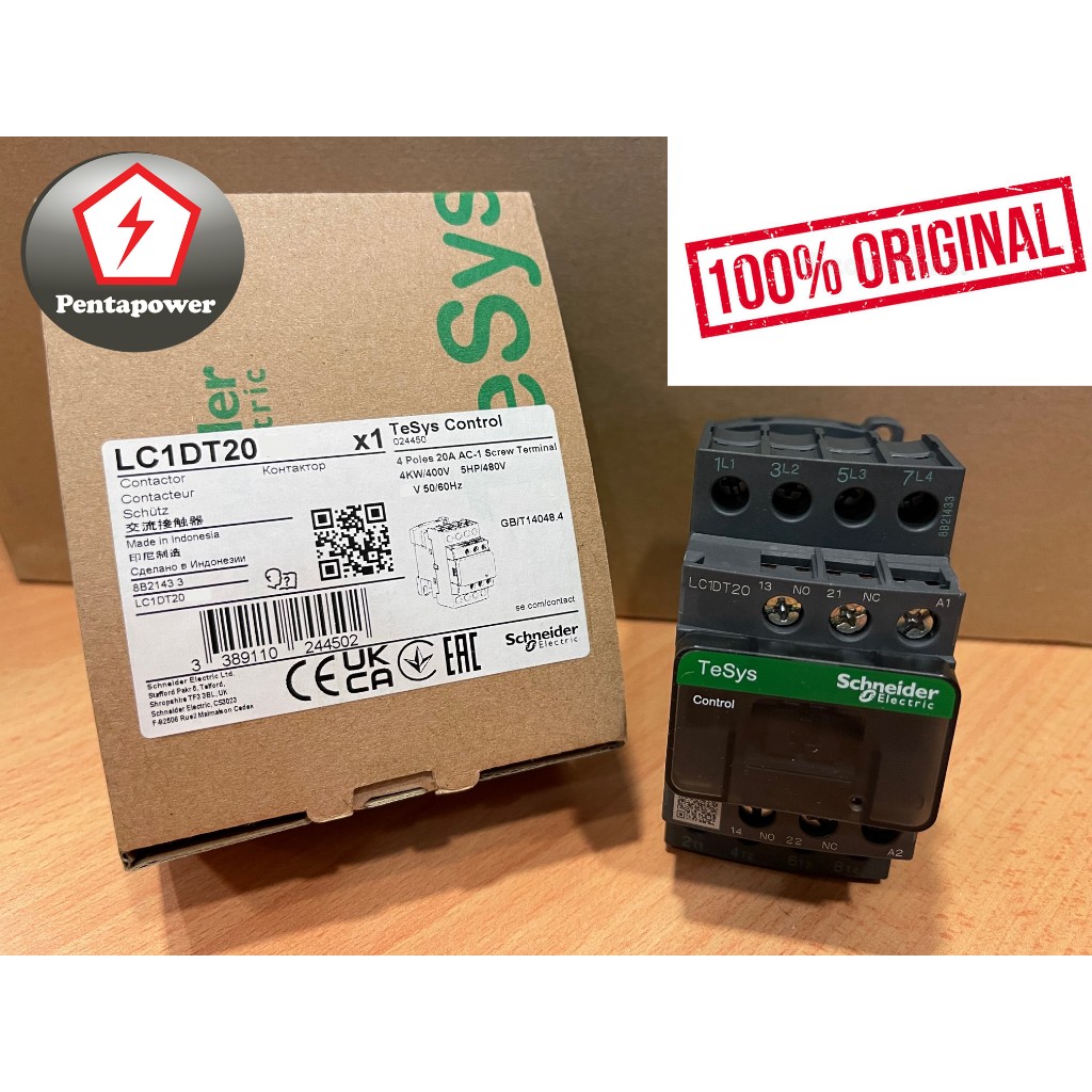 SCHNEIDER LC1DT20 TeSys D contactor - 4P 4 POLE (4 NO) - AC-1 - = 440 V ...