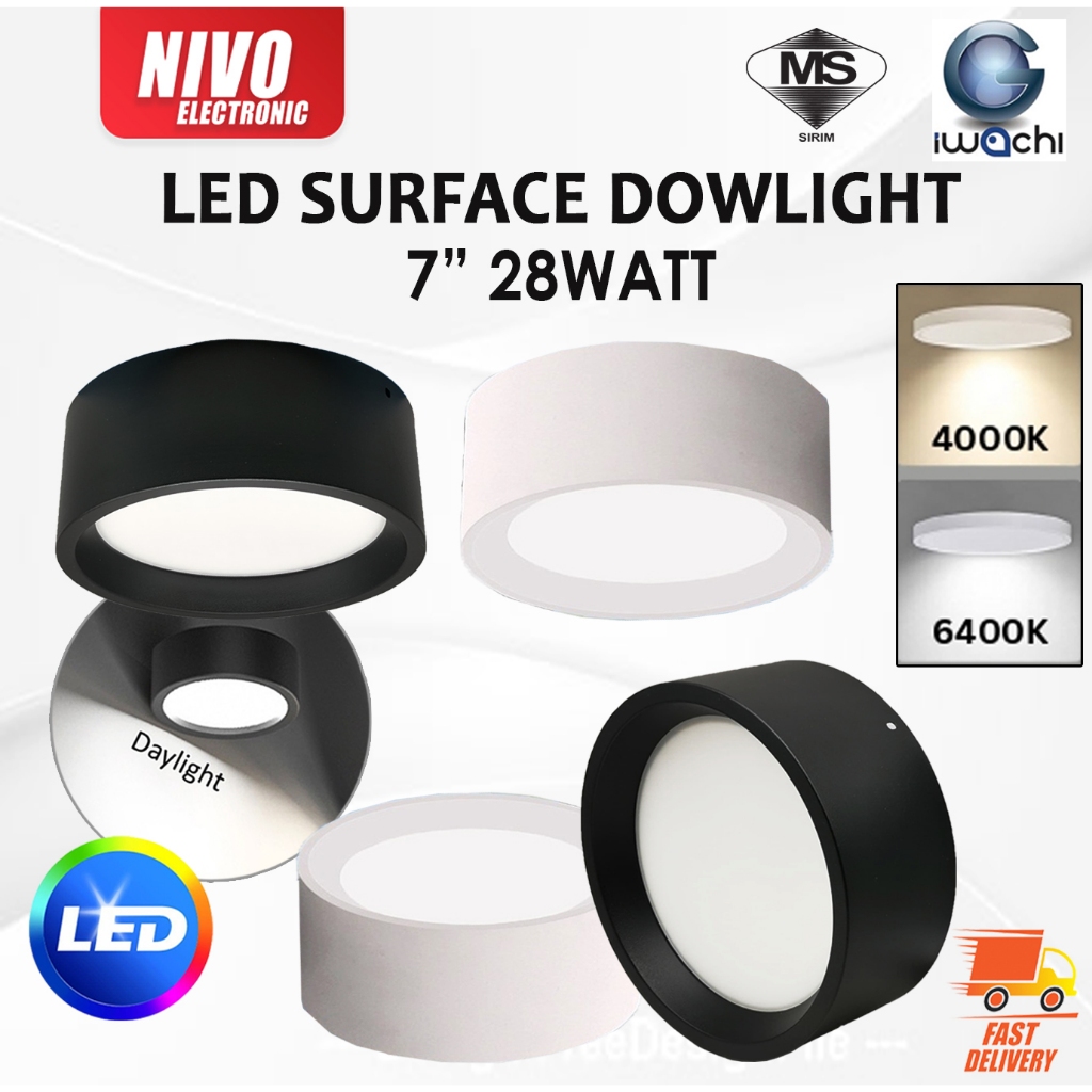 Iwachi Led Surface Mounted Downlight 7 28w Led Panel Downlight Small Milo Tin Ceiling Light