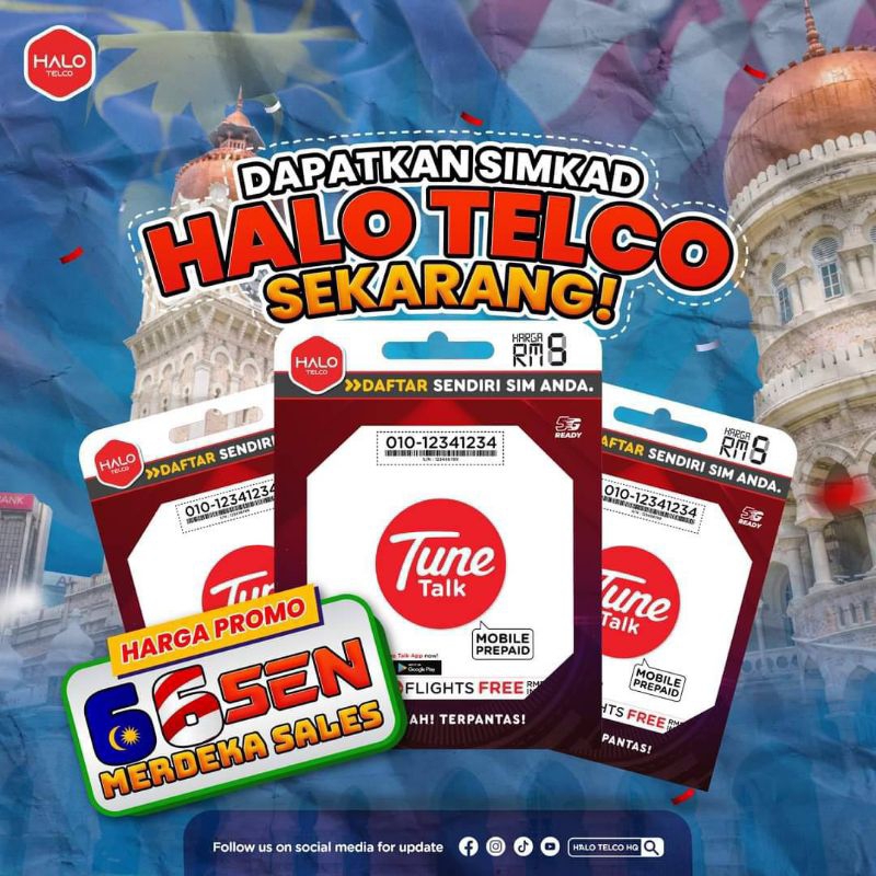 Halo Telco | Tune Talk Simcard | Shopee Malaysia
