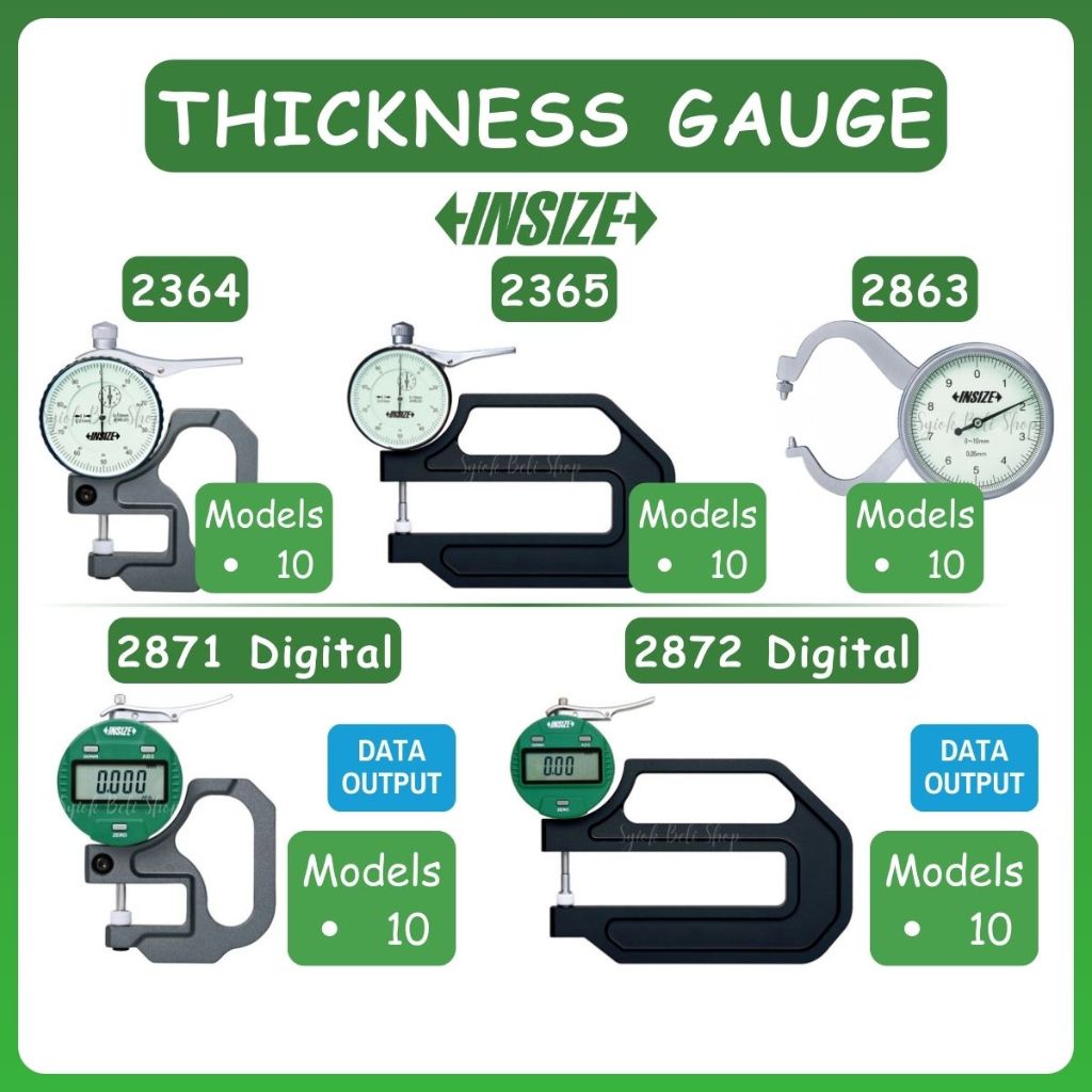 INSIZE Thickness Gages in Digital / Analog - Measure Thickness Menyukat ...