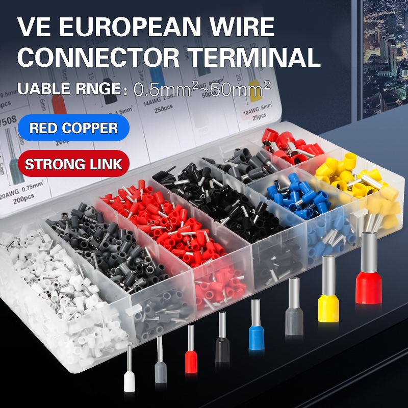 VE electrical Connector terminal block Pin Tube wire connector crimp ...
