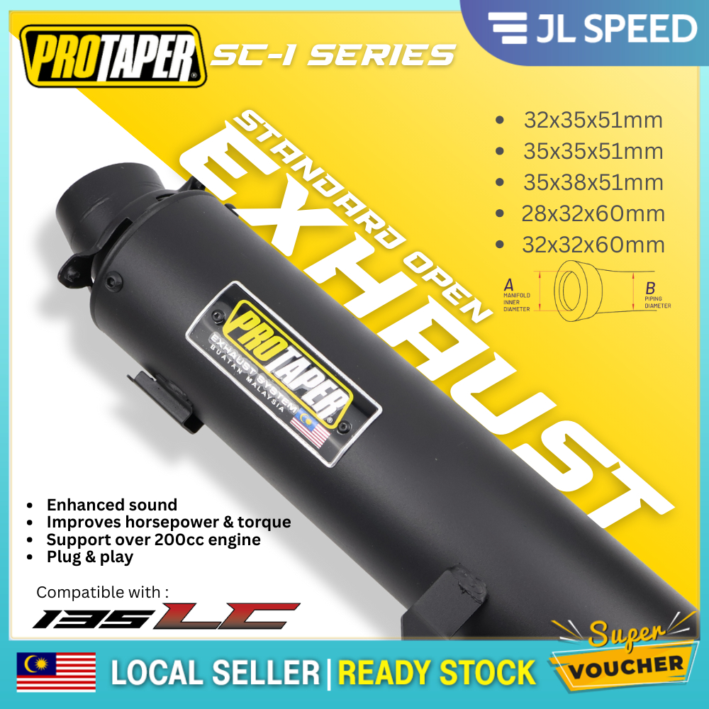 PROTAPER LC135 LC 135 V1-V7 4S/5S STANDARD OPEN RACING EXHAUST PIPE ...