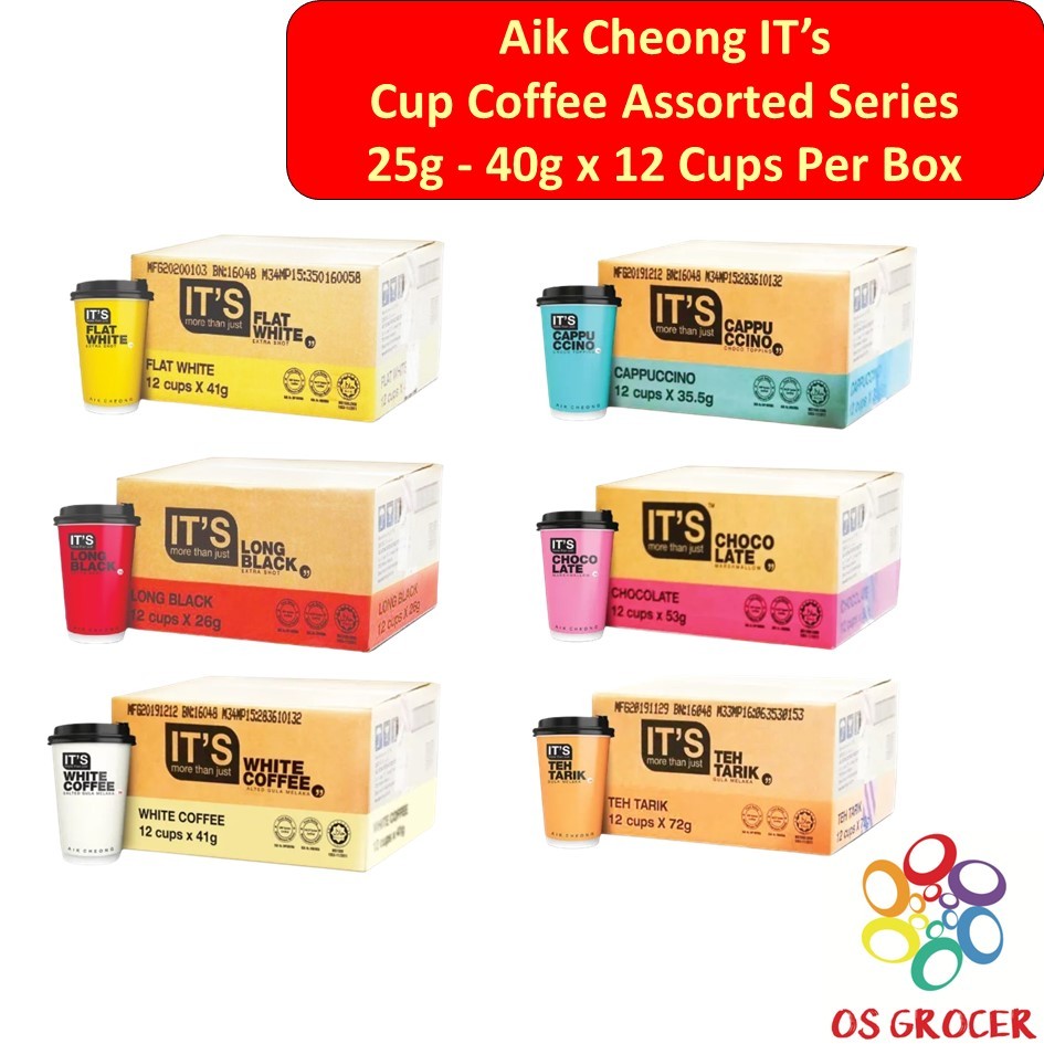 Aik Cheong IT's Coffee Cup Assorted Series 12cup Per Box | Shopee Malaysia