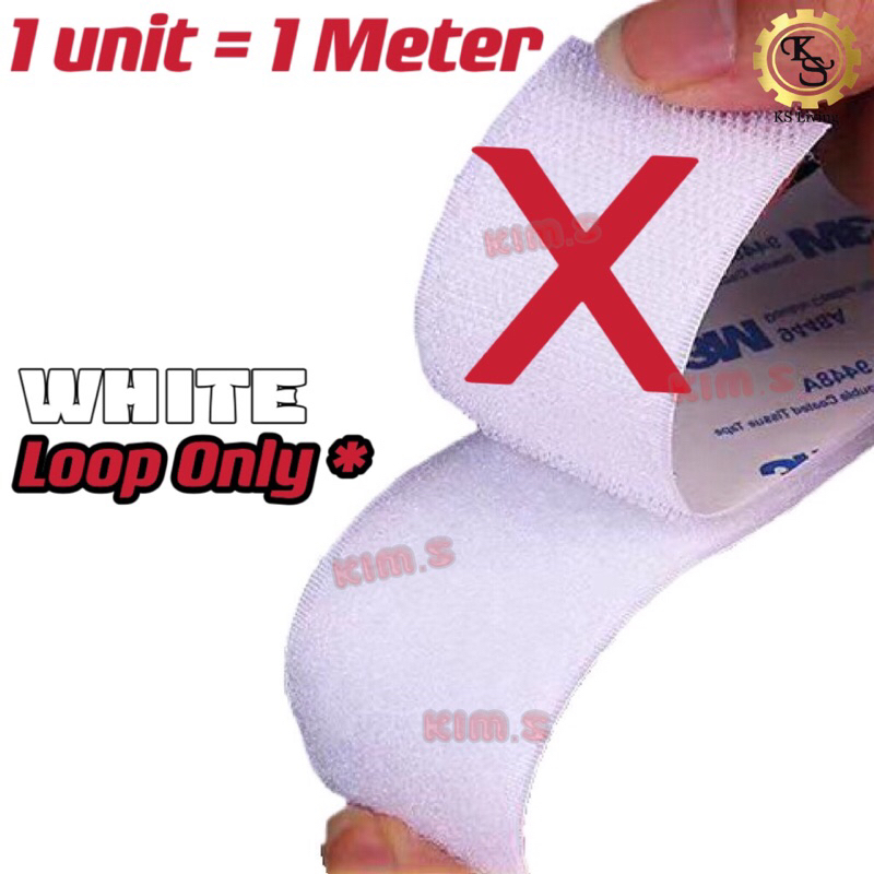 Kim.S [ 1 Meter ] Velcro Tape Self 3M Adhesive Hook & Loop Fastener Mosquito Net With 3M Velcro ...