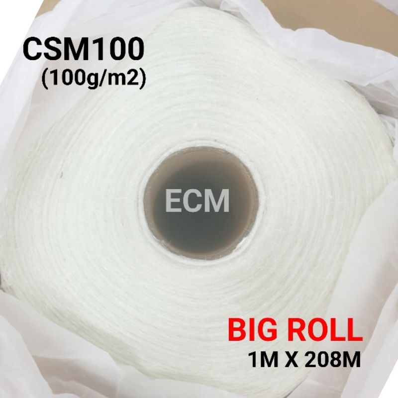 KAIN FIBER 100GSM FIBERGLASS CHOPPED STRAND MAT (BIG ROLL 1M X 208M ...