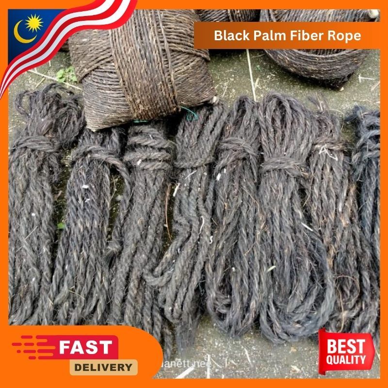 Black Palm Fibre Gazebo Rope/Palm Fiber Rope/Bamboo House Tie Rope ...