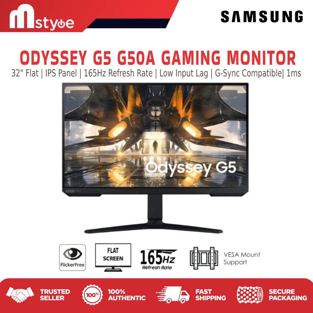 Samsung G5 G50A & G51C Odyssey 27" & 32" Flat IPS & VA panel | 165Hz | Low Input Lag | G-Sync ...