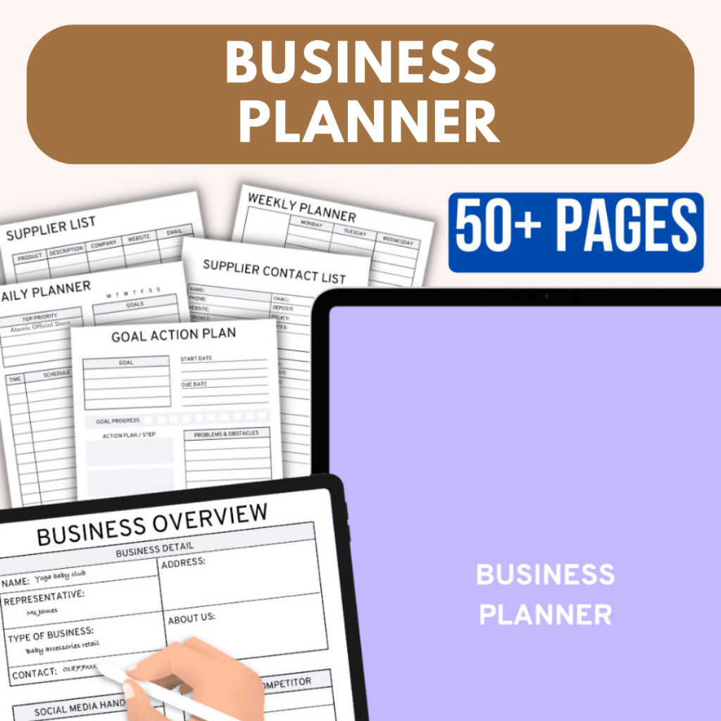 🔥INSTANT🔥 50+ Template Digital Business Planner Small Business Owner ...