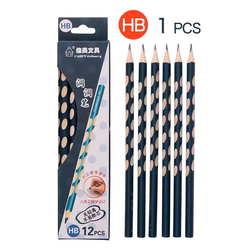 1PC Training Learning Hole Pencil Kids Pencil HB Posture Correction ...