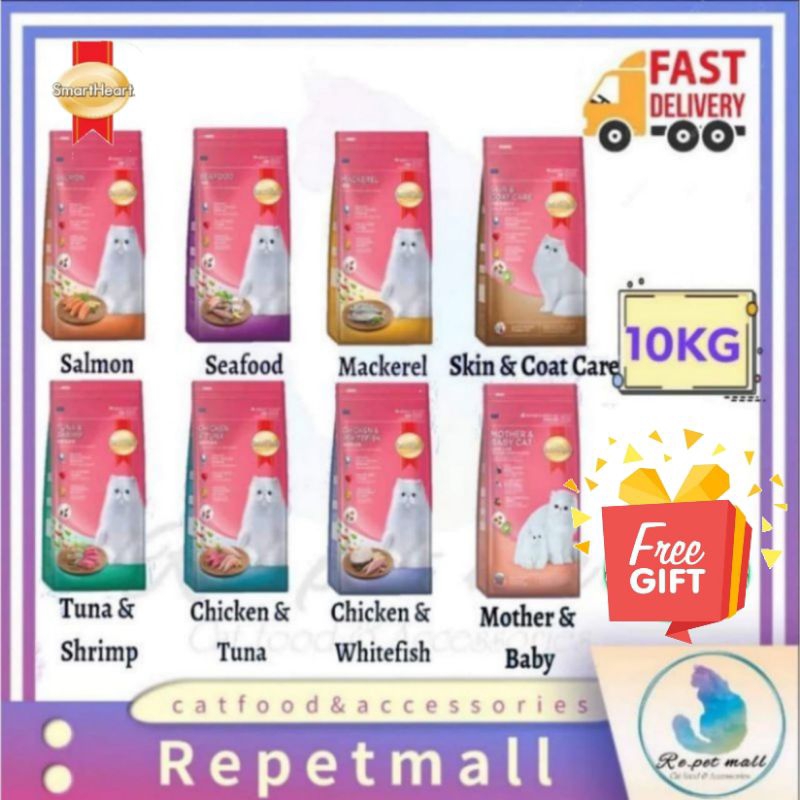 Smart Heart 10KG Original Pack( Kitten /Adult /Mother & Baby 10 Flavor ...