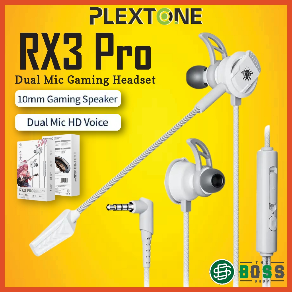 Plextone Xmowi RX3 Pro Cyberpunk Gaming Earphone Headset In-ear Earbud Microphone (3.5mm ...
