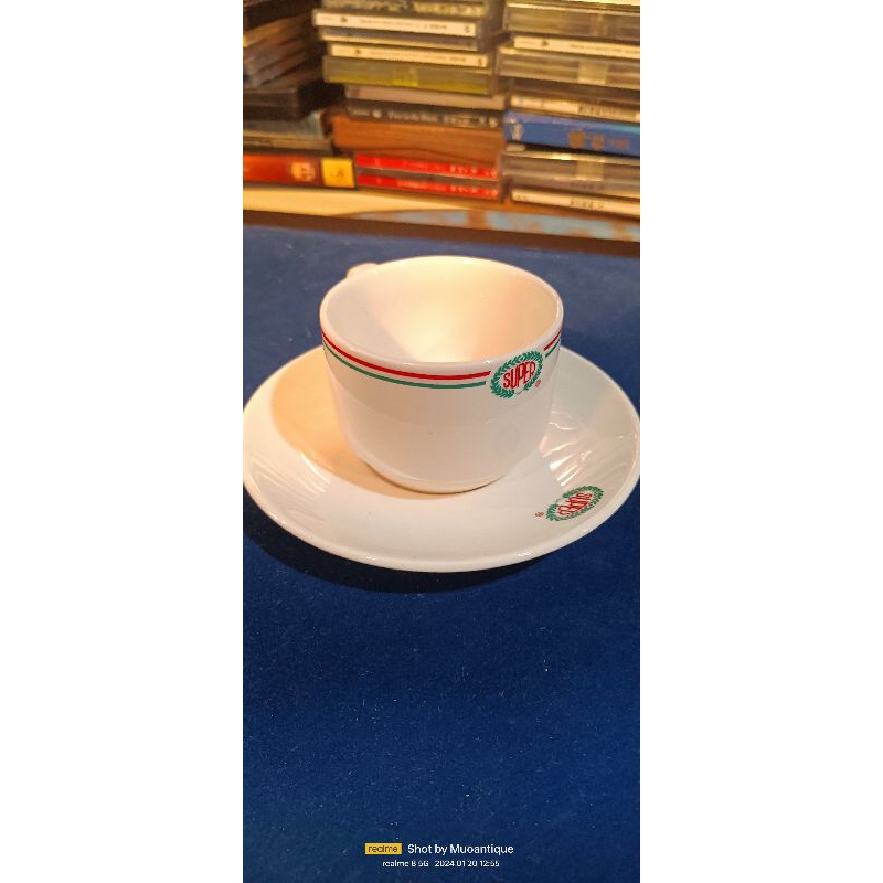 vintage cawan+piring kopitiam super | Shopee Malaysia