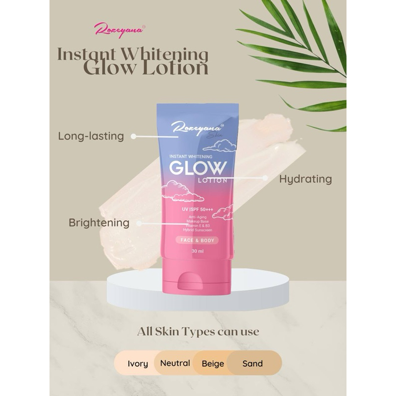 ROZYANA SUNSCREEN WHITENING GLOW LOTION SPF 50++ | Shopee Malaysia