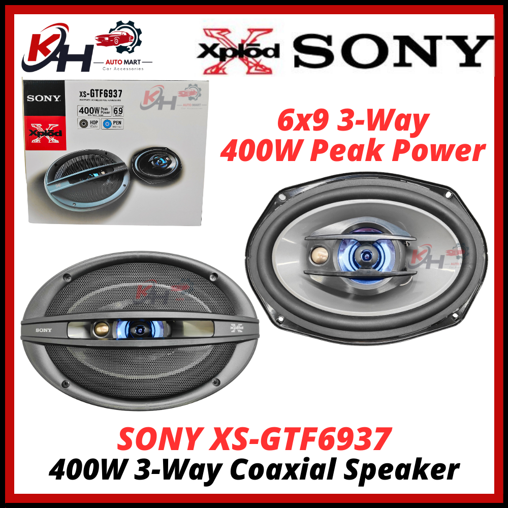 6x9 XS-GTF6937 ★ SONY X-PLOD ★ 3-Way COAXIAL SPEAKER 450 WATTS Power CAR Audio System ALPHARD ...
