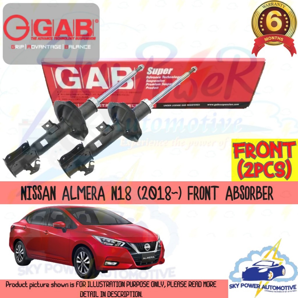 NISSAN ALMERA N18 (2018~) GAB SUPER GAS SHOCK ABSORBER FRONT 2PCS ...