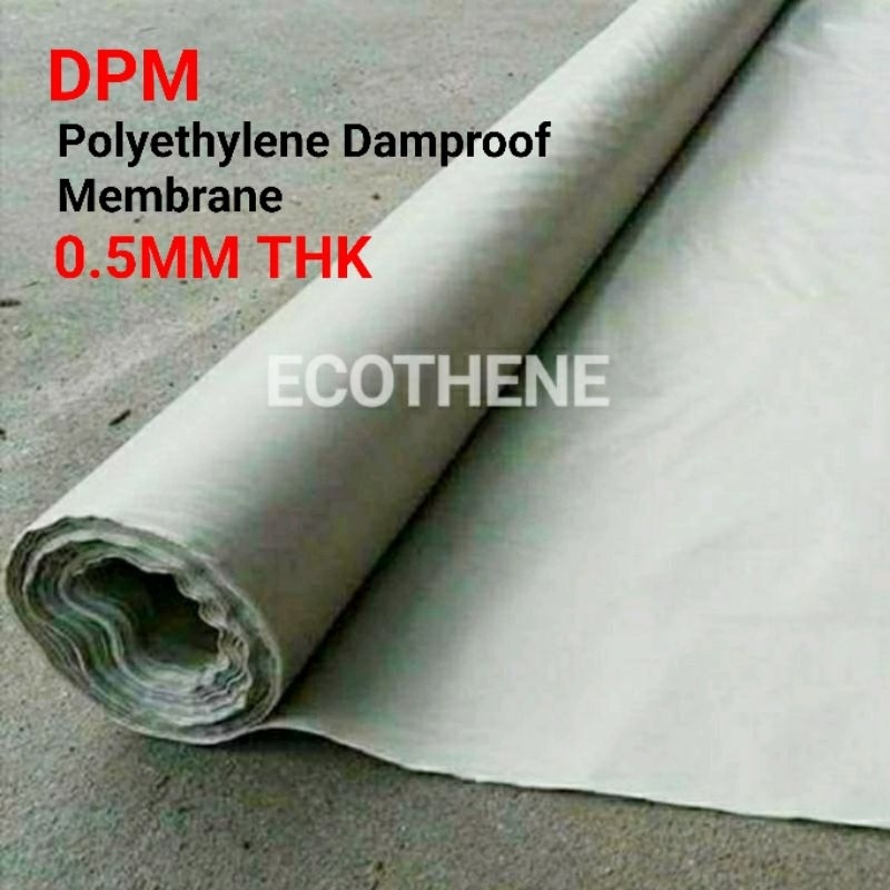 0.5MM THK (25M X 2M) HEAVY DUTY DAMPROOF MEMBRANE POLYETHYLENE DAMPROOF ...