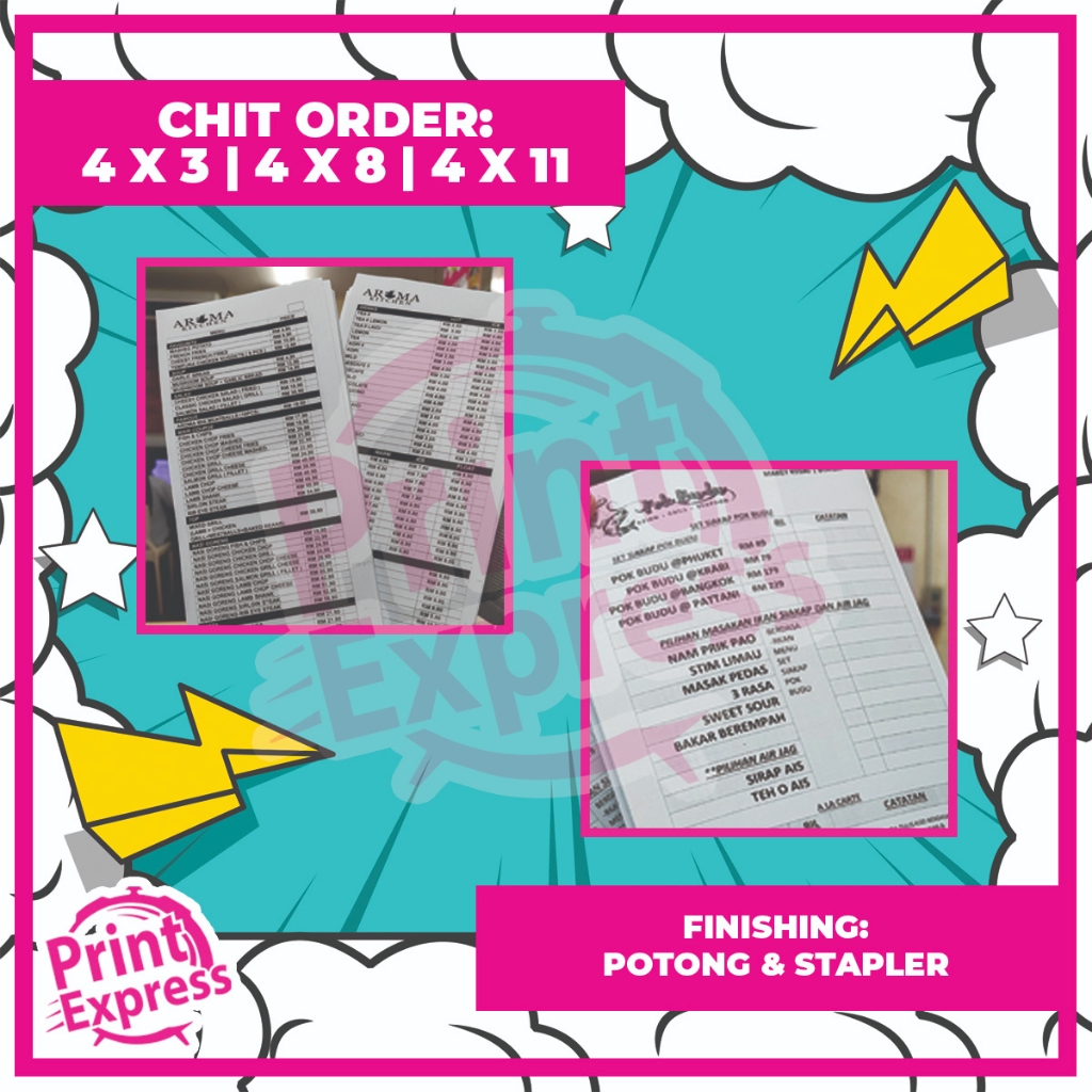 CHIT ORDER | KERTAS ORDER MURAH | KEDAI ORDER KEDAI MAKAN | Shopee Malaysia