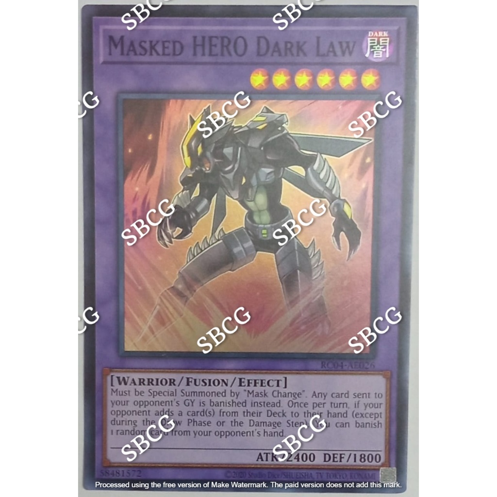 Rarity Collection Quarter Century Edition "Masked HERO Dark Law" ( RC04 ...