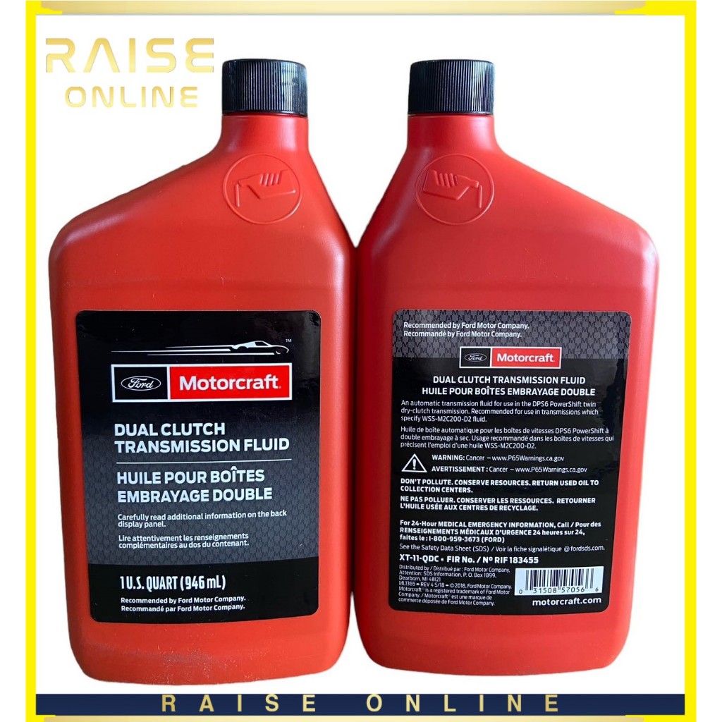FORD DUAL CLUTCH TRANSMISSION FLUID DCT FIESTA FOCUS 2012+ RANGER T6 T7 ...