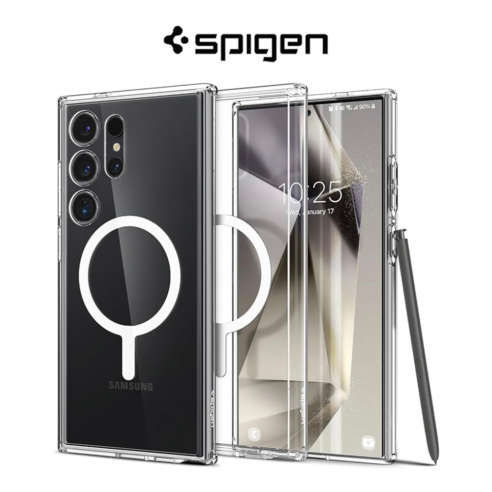 Spigen Samsung S24 Ultra Casing 6.8" Ultra Hybrid / Crystal Hybrid OneTap Metal Ring Magnetic ...