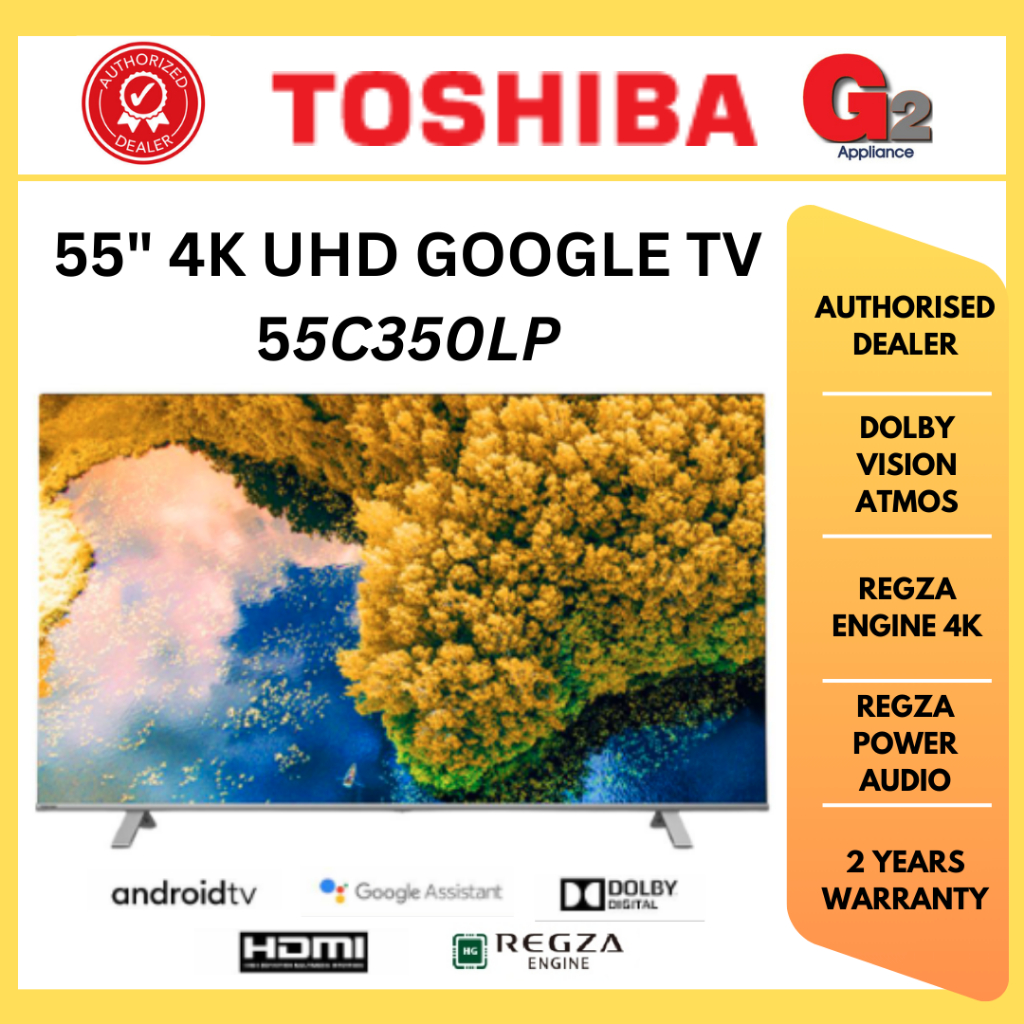 TOSHIBA (AUTHORIZED DEALER) 55" 4K ULTRA HD GOOGLE TV 55C350LP ...