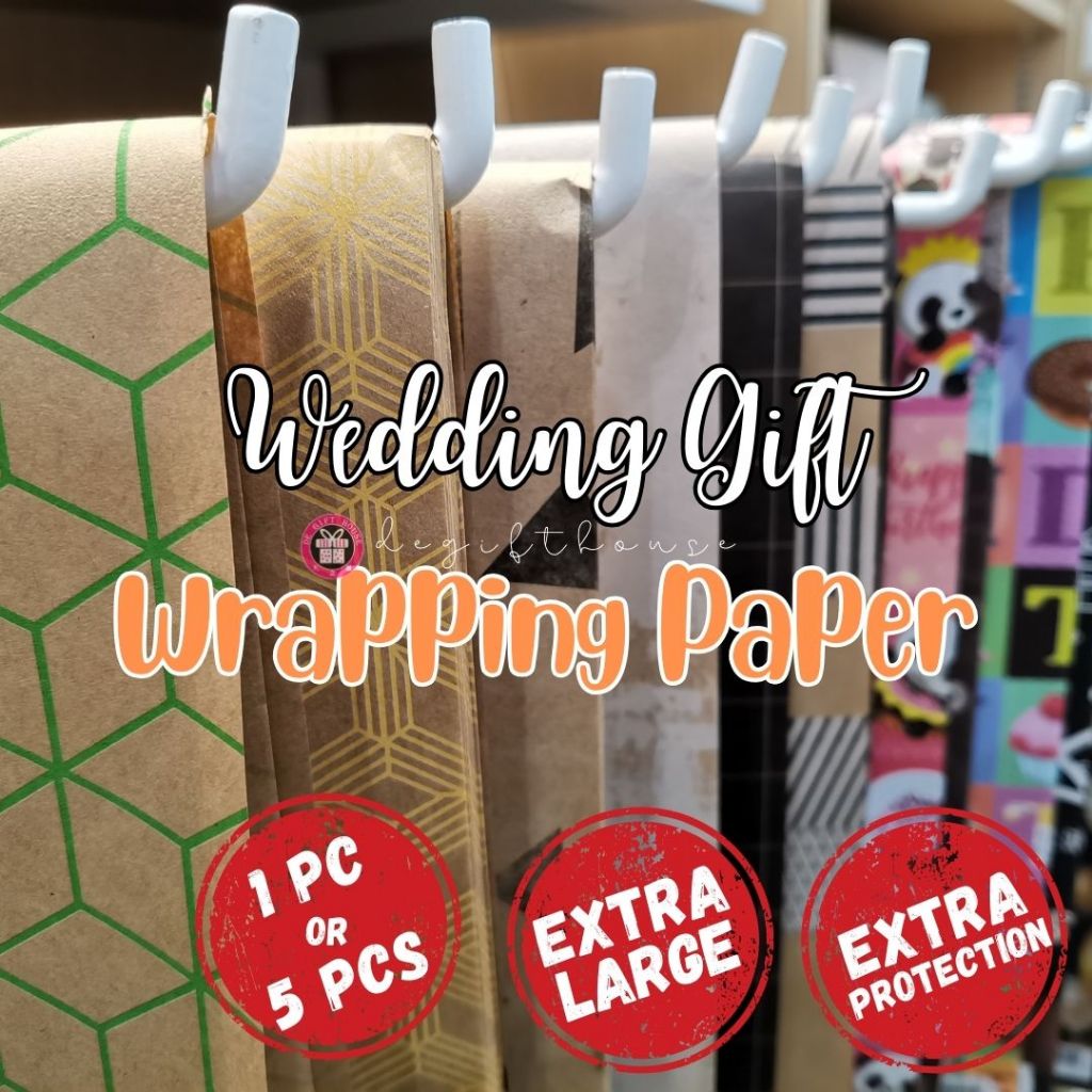 Wedding Gift Wrapping Extra Large Paper Kertas Balut Hadiah 礼物纸 Gift ...