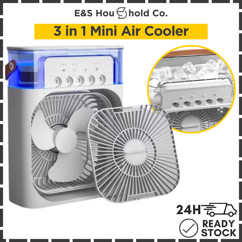 [3-in-1 Mini Air Cooler] Mini Air Cooler USB Connection Portable Fan ...