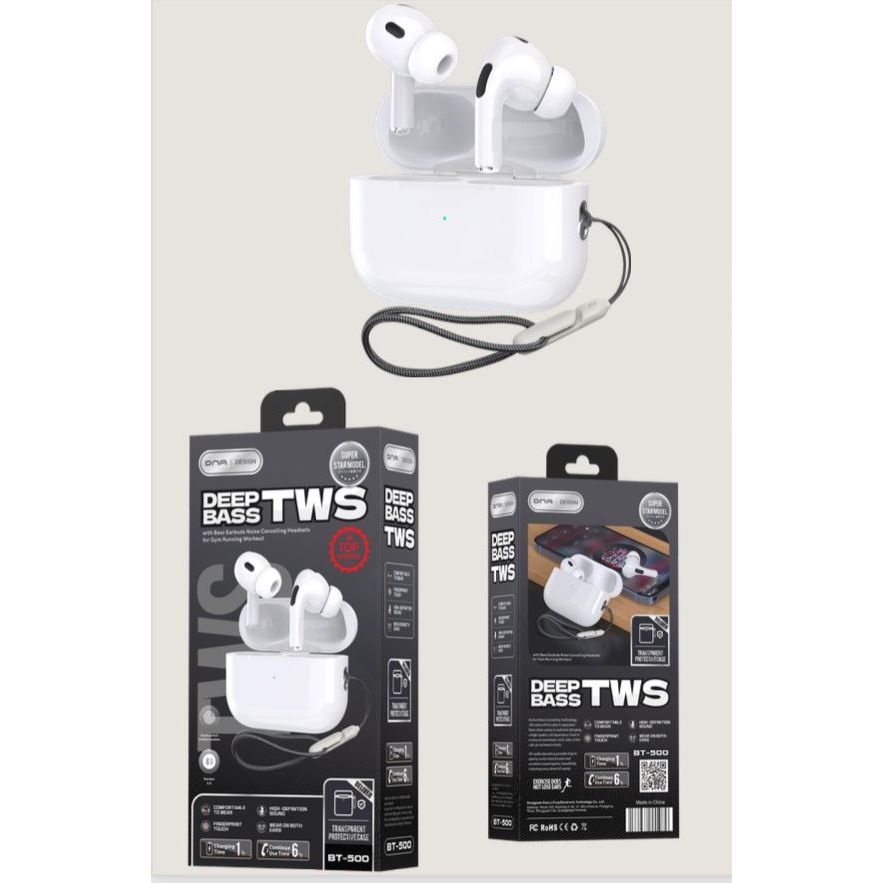 DNA BT-40/BT-500 Pro 6 Wireless Headphone Bluetooth Tws Earphone Earbud ...