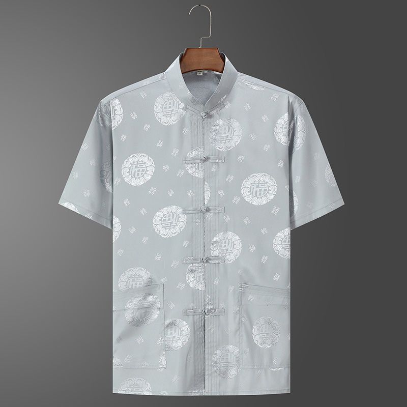 daidai (Ready Stock) 唐装男短袖汉服 Men Samfu Traditional Short Sleeve Cina ...