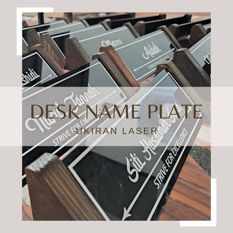 Custom Design Desk Name Plate Wood/Acrylic | Shopee Malaysia