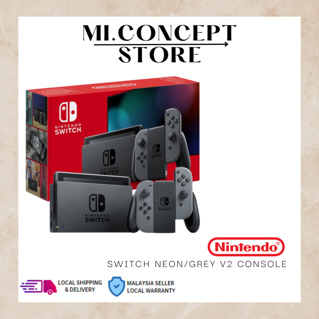 Nintendo Switch Neon/Grey V2 Console (1 Year Warranty) | Shopee Malaysia
