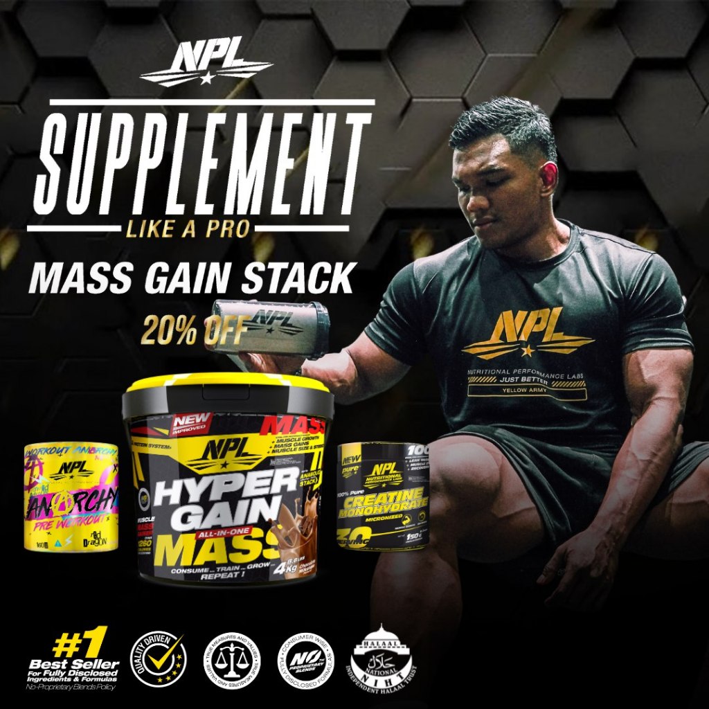 Npl Ultimate Mass Gain Stack Hyper Gain Anarchy Creatine Monohydrate Shopee Malaysia
