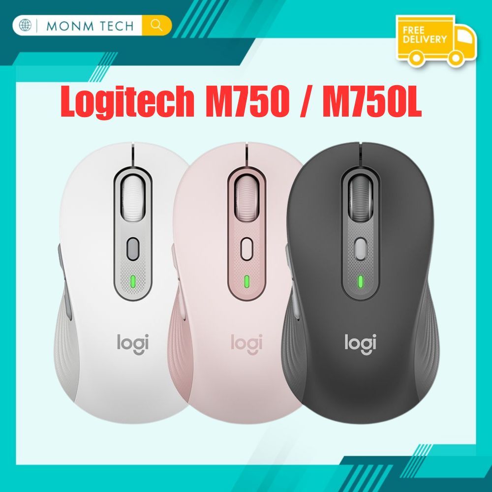 Logitech M750 / M750L Wireless Bluetooth Mouse. Soft Sound Mice Support ...