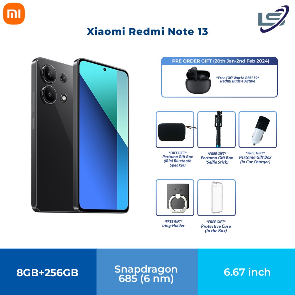 Xiaomi Redmi Note 13 | 6GB+128GB / 8GB+256GB | 6.67" 120Hz FHD+ AMOLED ...